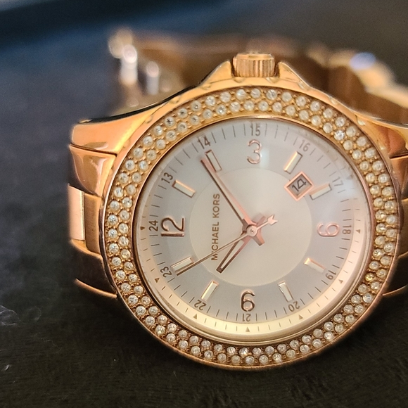 Michael Kors | Accessories | Michael Kors Crystal Rose Gold Tone Watch ...